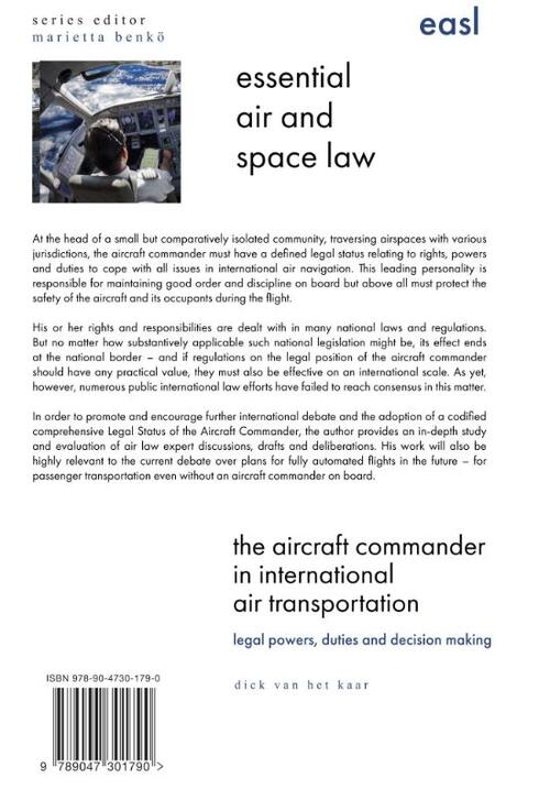The Aircraft Commander in International Air Transportation, Dick van ...