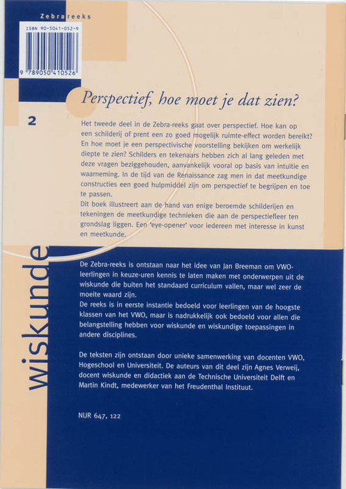 Perspectief, hoe moet je dat zien?, A. Verweij, M. Kindt | Boek ...